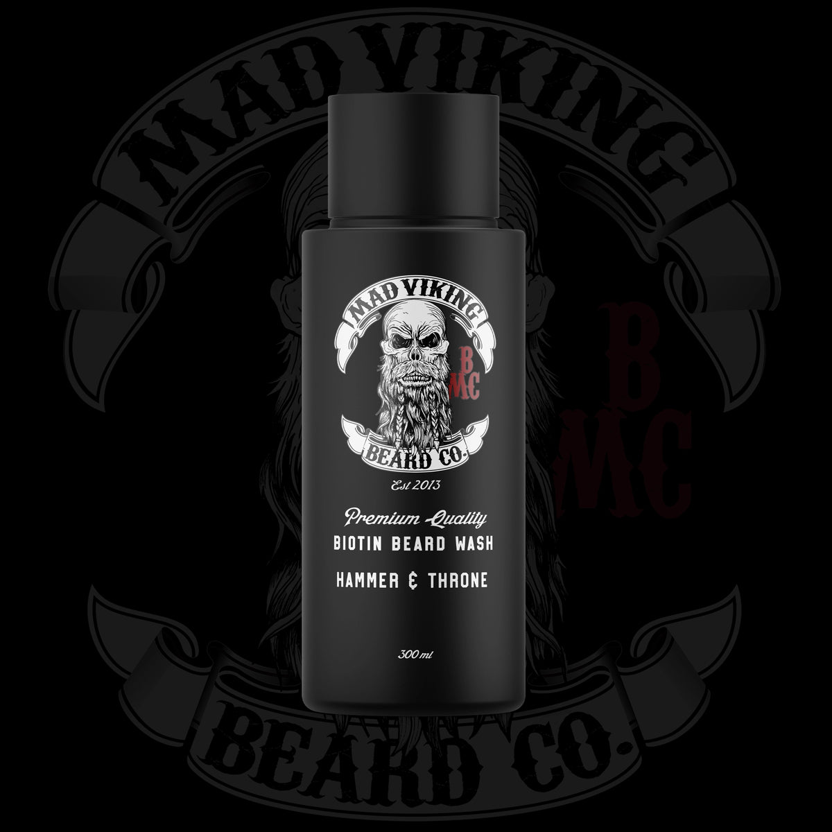 Hammer & Throne Biotin Beard Wash 10oz - Smoky Sandalwood - Mad Viking