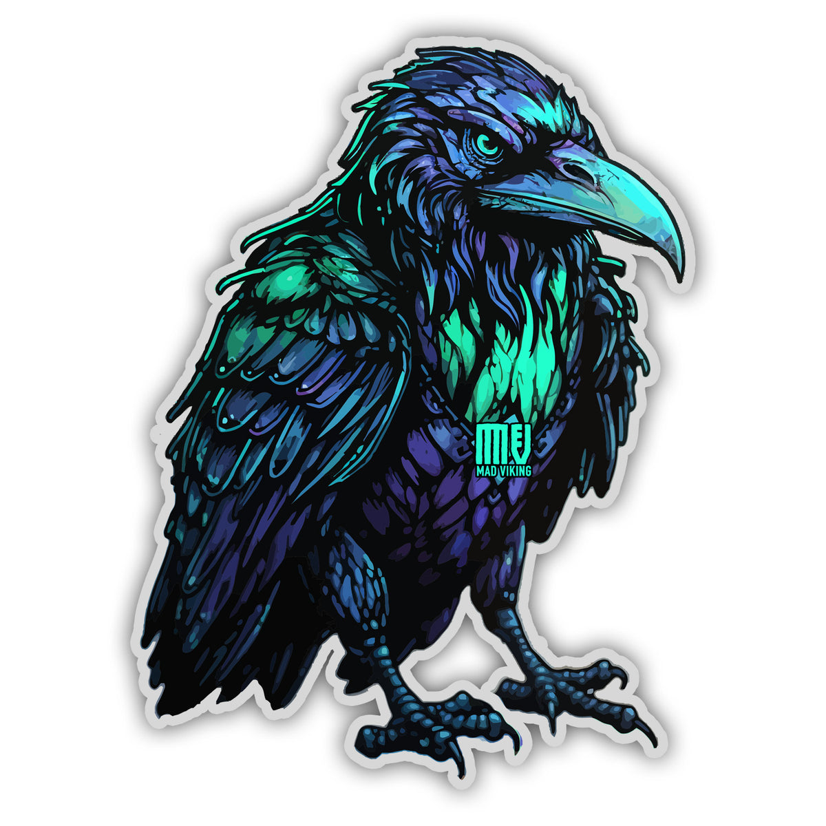 Holographic Wolf & Raven Pack Stickers – Mad Viking