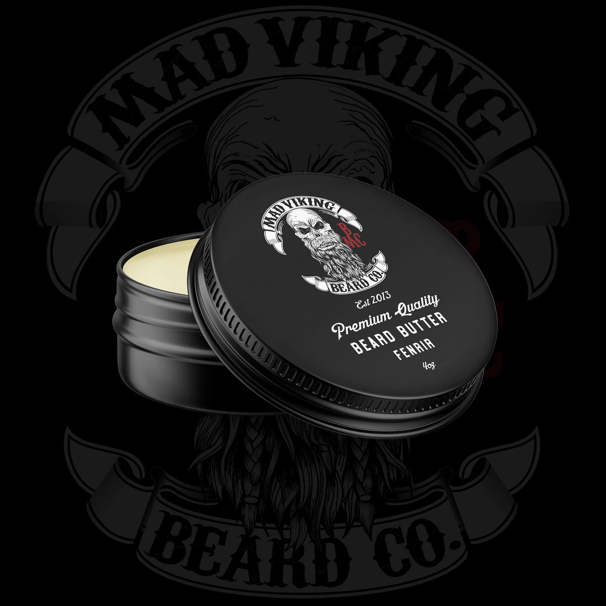 Fenrir Beard Butter - 4 Oz - Bourbon, Smoky Tobacco Leaf - Mad Viking