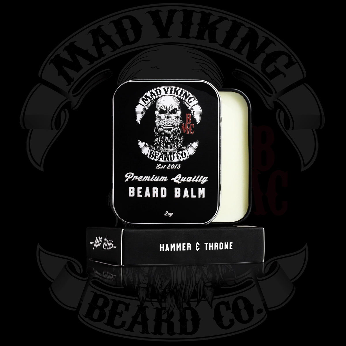 Hammer & Throne Beard Balm - 2 oz - Smoky Sandalwood, Pine Resin, Birch ...