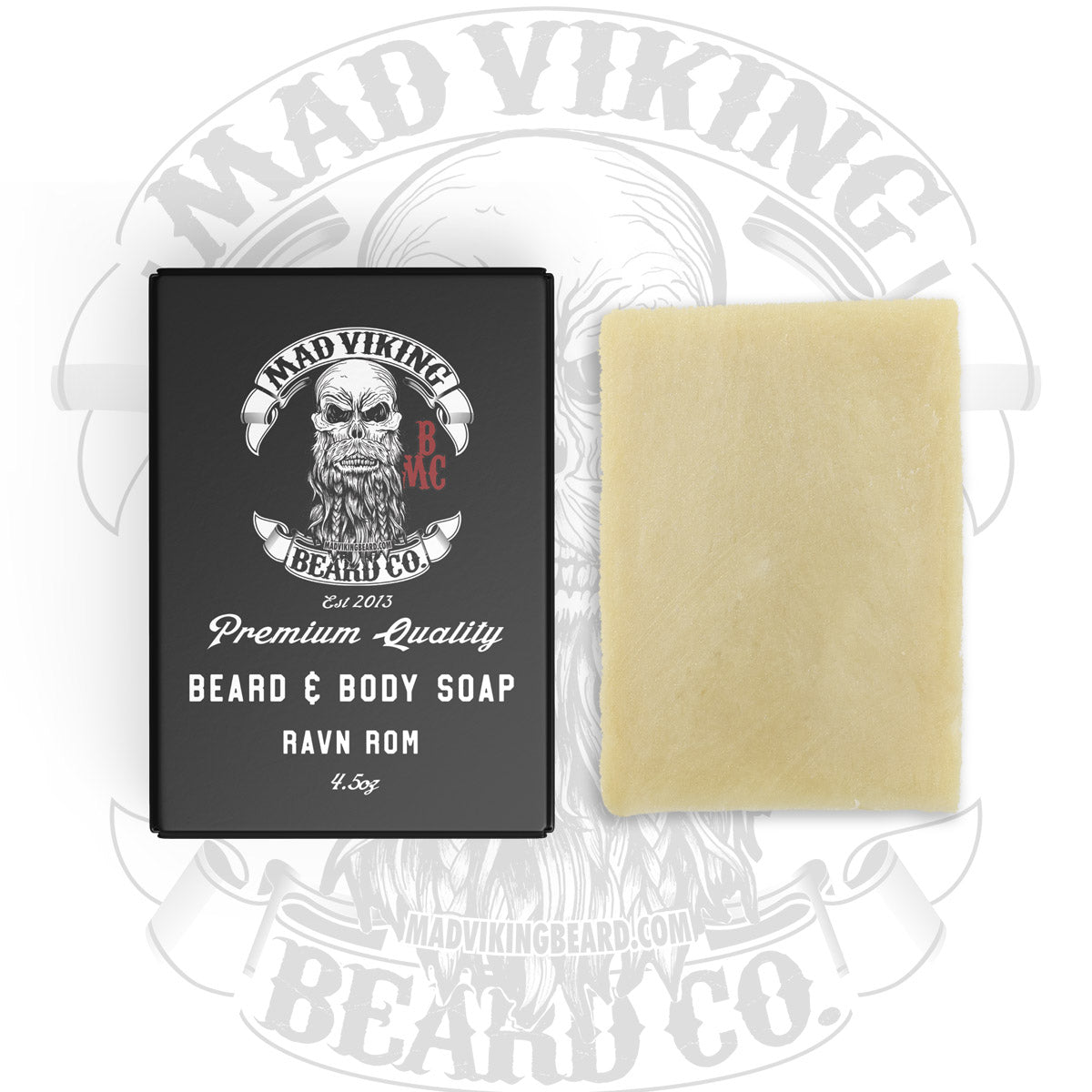 Ravn Rom Beard & Body Soap - 4.5 Oz - Bayrum & Lime - Mad Viking