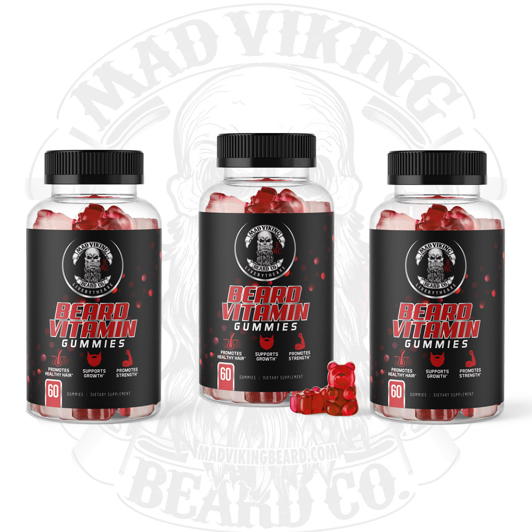 Beard Vitamin Gummies 3 Pack - Health & Strength - Mad Viking