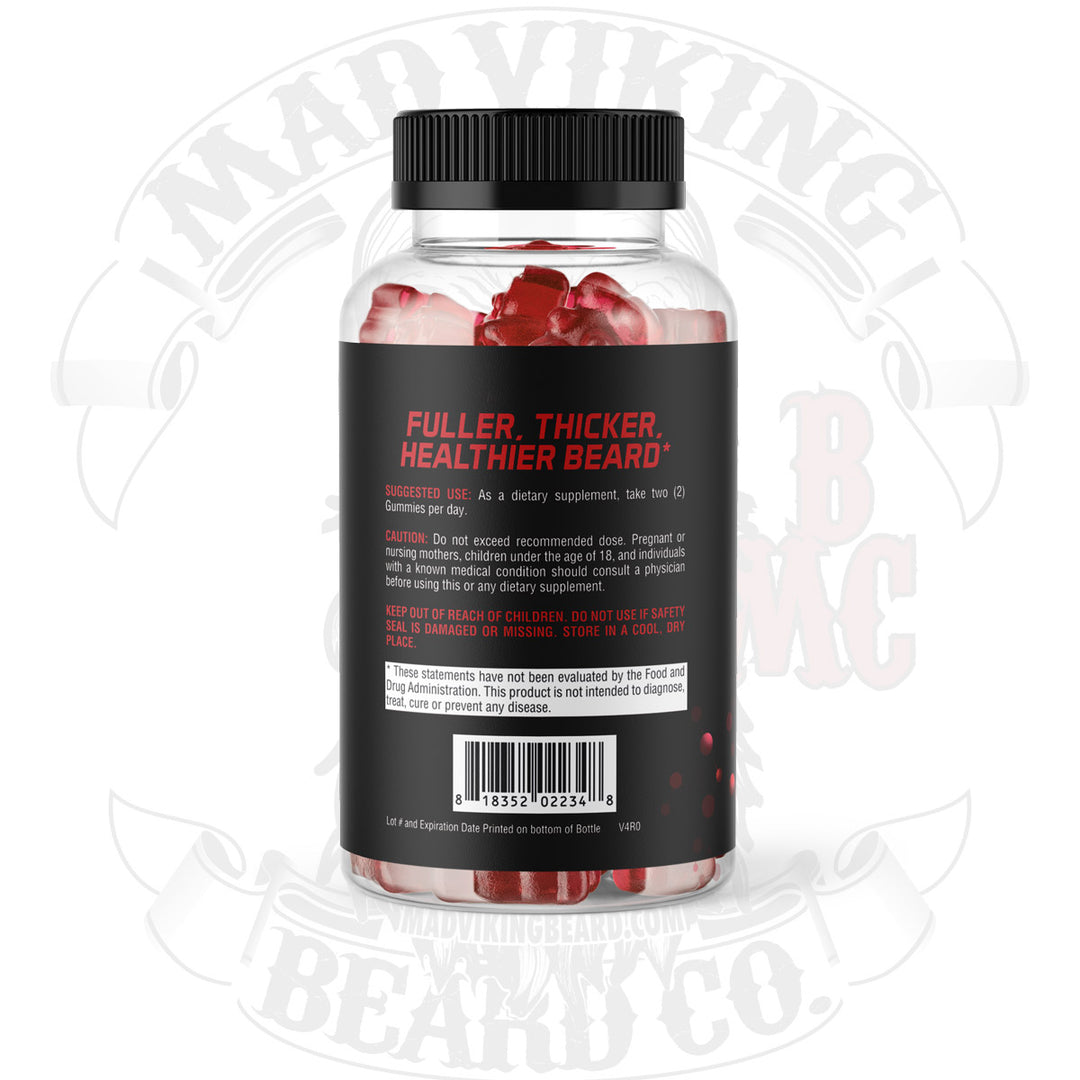 Beard Vitamin Gummies - Health, Growth, Strength - Mad Viking