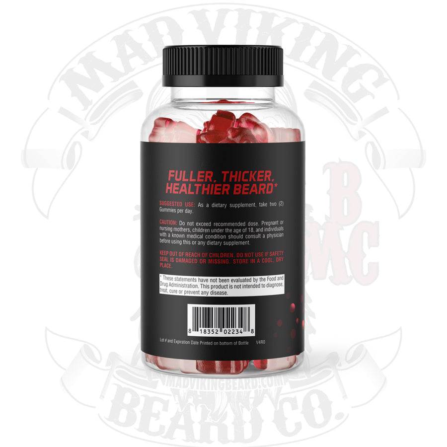 Beard Vitamin Gummies - Health, Growth, Strength - Mad Viking
