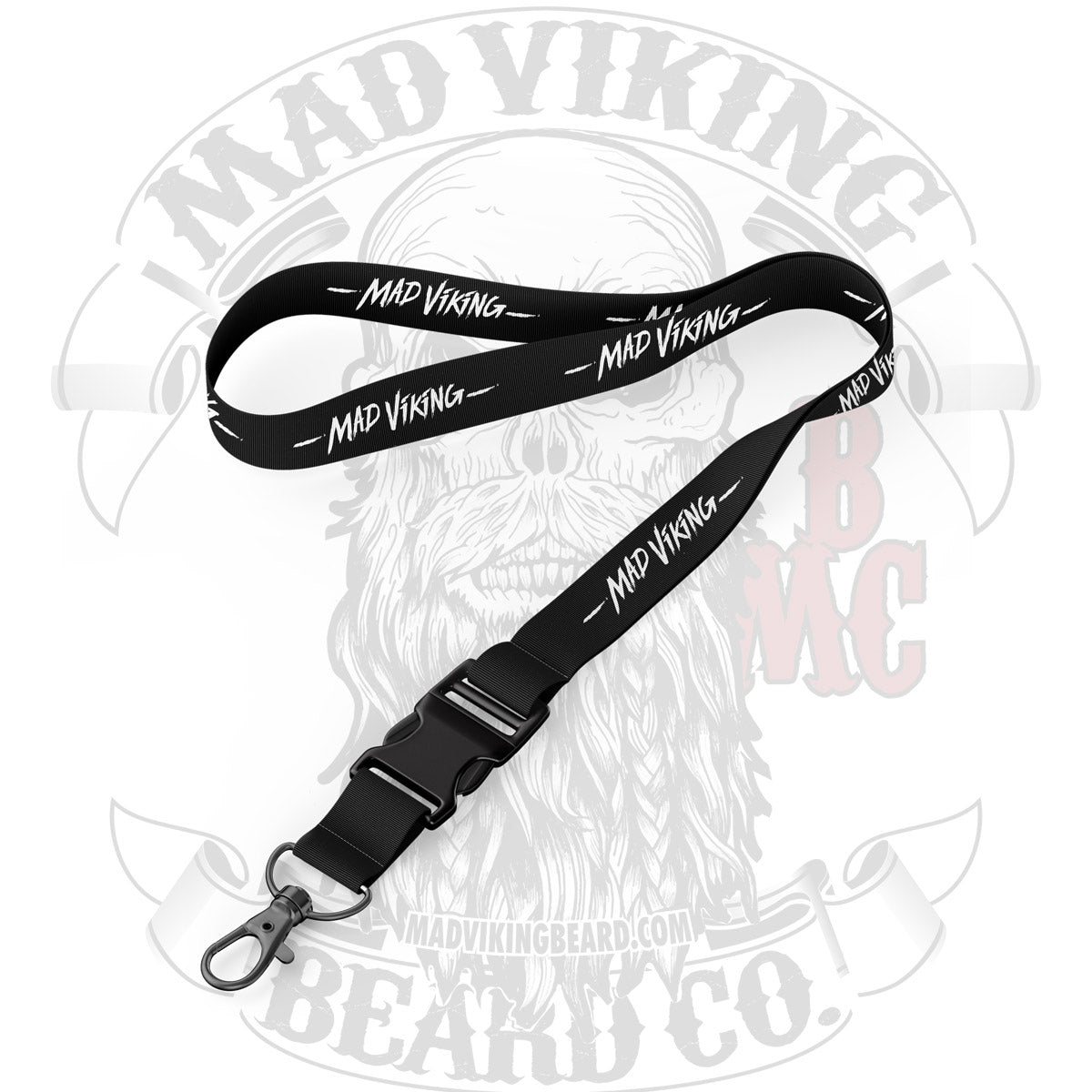Mad Viking Lanyard - Scratch Logo - Quick Detach - Mad Viking Beard