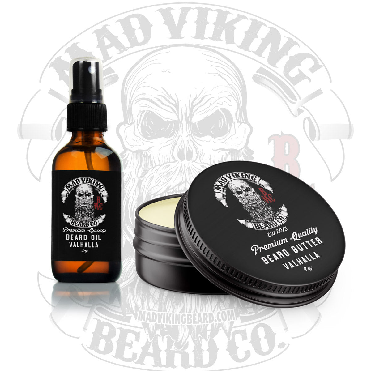 Natural Beard Oil & Beard Butter Combo - 16 Scents - Mad Viking
