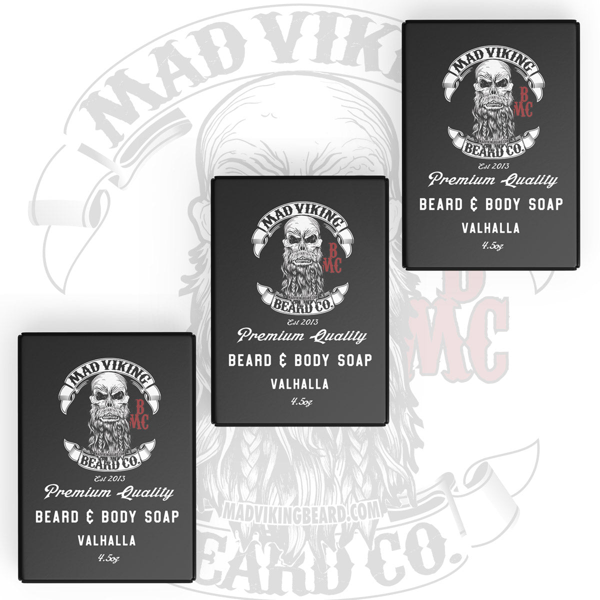 Beard & Body Bar Soap 3 Pack - All Natural - Mad Viking Beard Co.