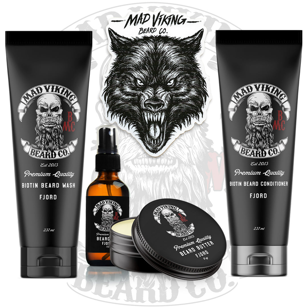 Wolf Pack - 5 Piece - Beard Oil, Butter, Wash & Conditioner - Mad Viking